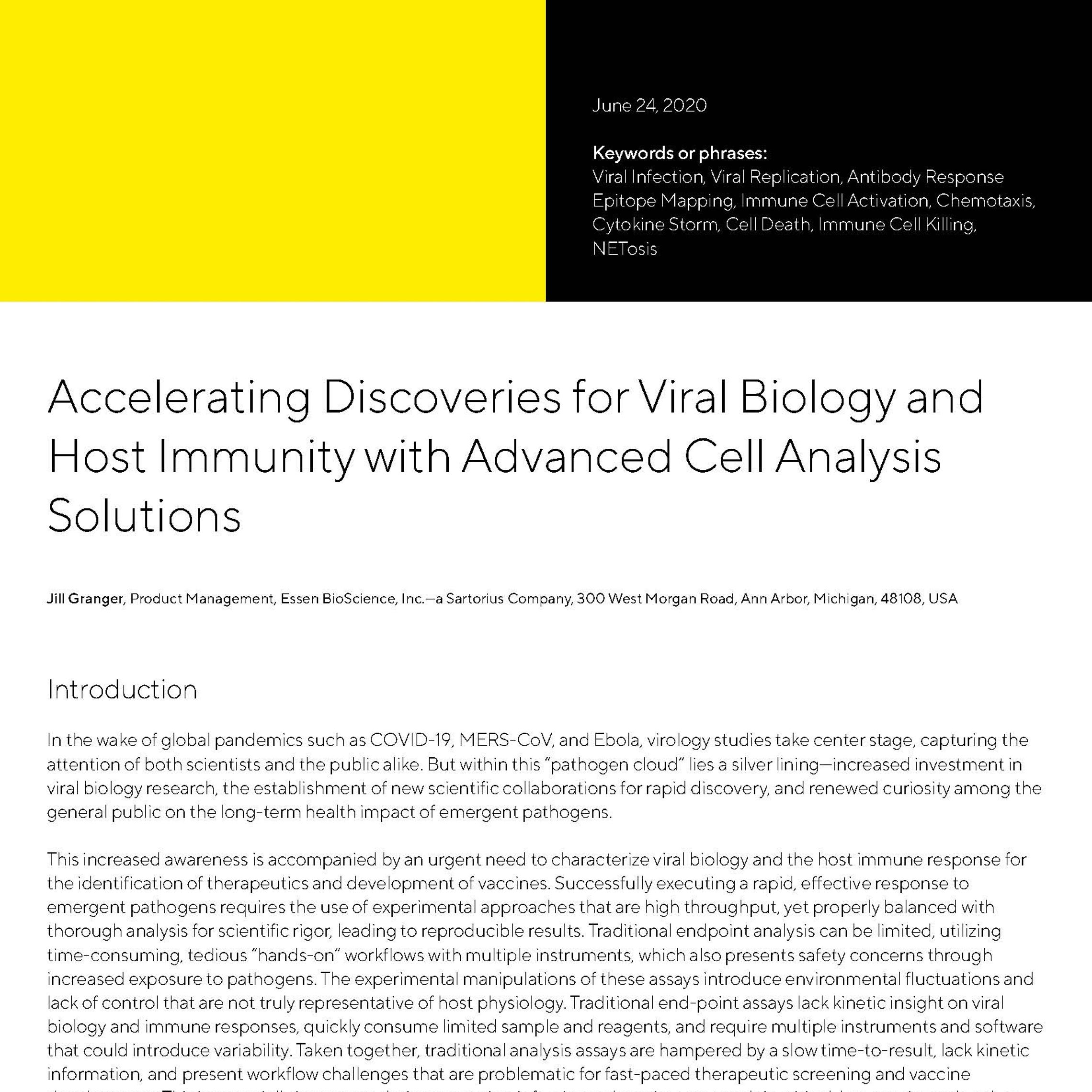 Accelerating Discoveries for Viral Biology and Host Immunity with ...