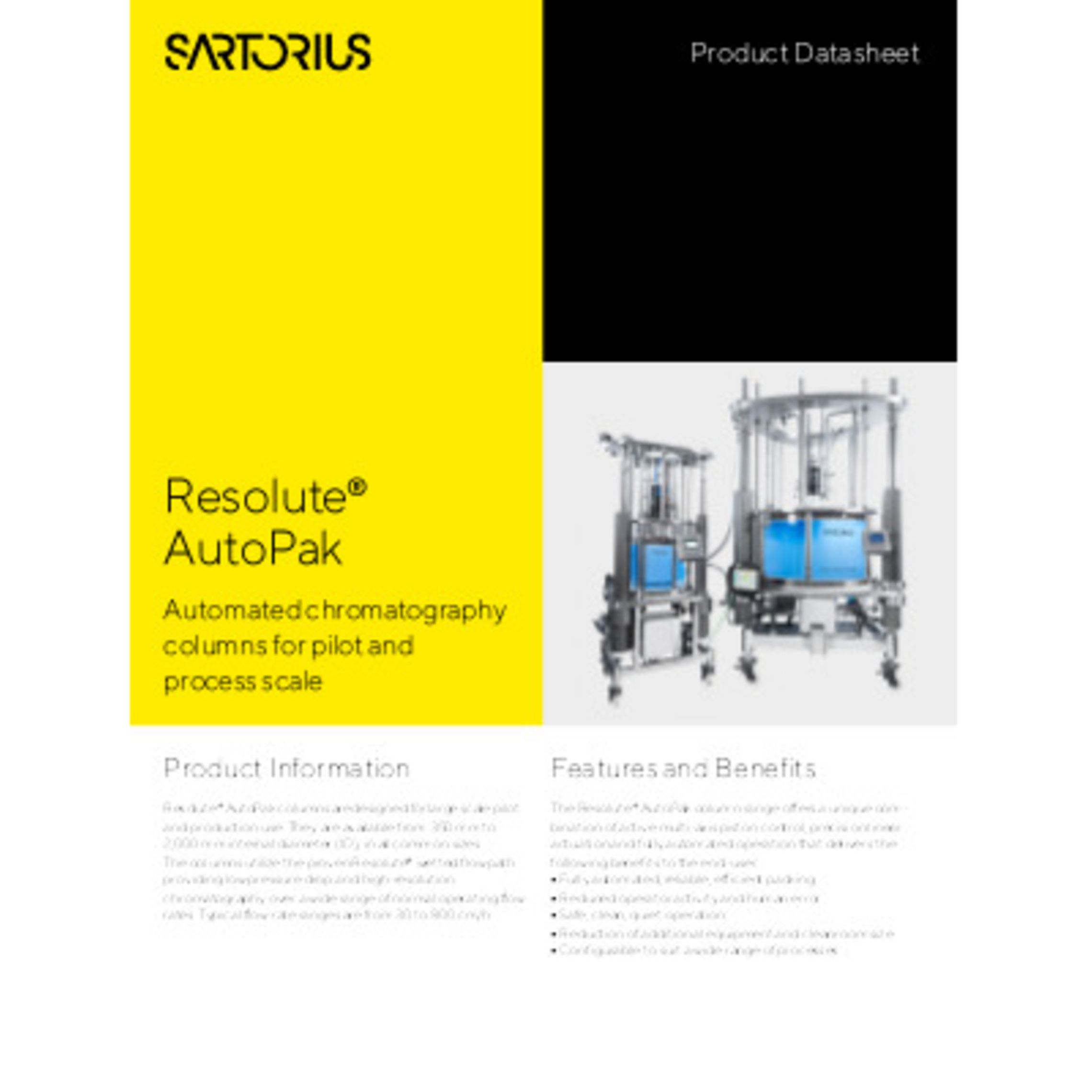 Resolute® Linear层析柱 - 中试和工艺规模的自动层析柱