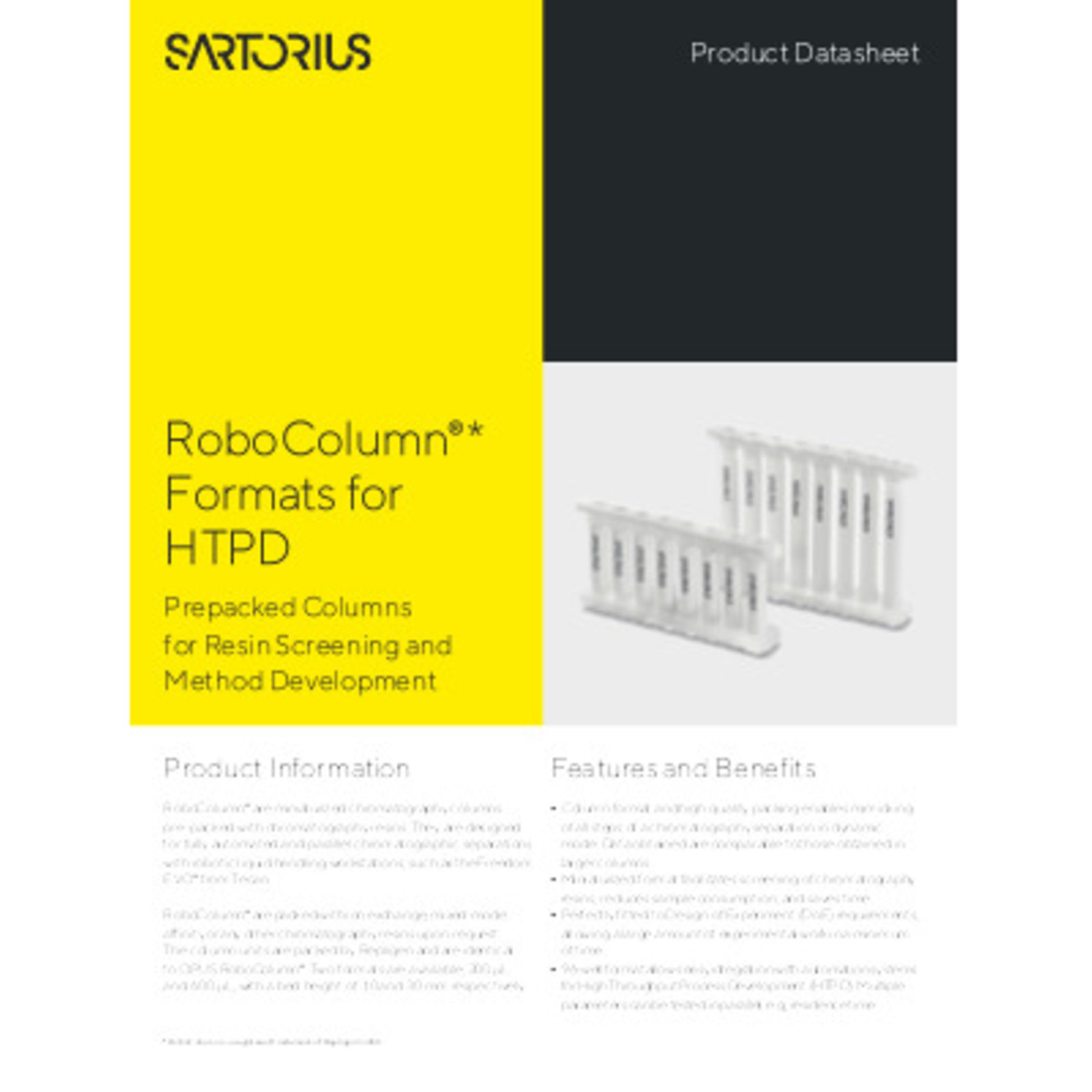 RoboColumn™规格 - 用于高通量层析树脂筛选和优化